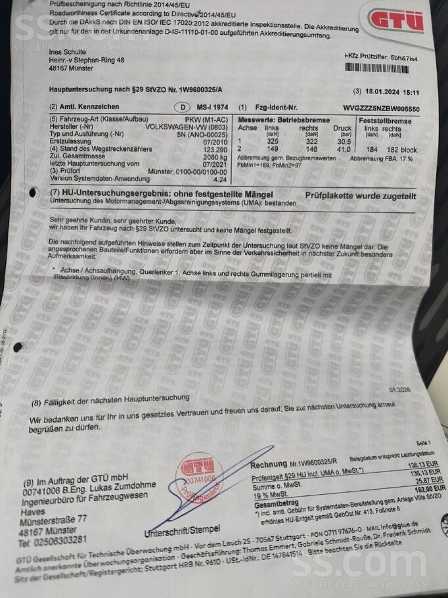 Pelēks Volkswagen Tiguan 2010 Liepāja, ar dzinēja tilpumu 1.40 L un nobraukumu 153 tūkst. km par 5950 €, foto 15 vietnē AUTOMOTO.COM.LV