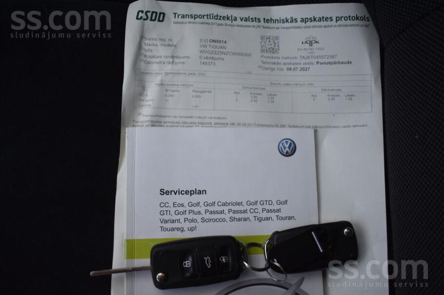 Pelēks Volkswagen Tiguan 2012 Talsi, ar dzinēja tilpumu 2.00 L un nobraukumu 148 tūkst. km par 8000 €, foto 23 vietnē AUTOMOTO.COM.LV