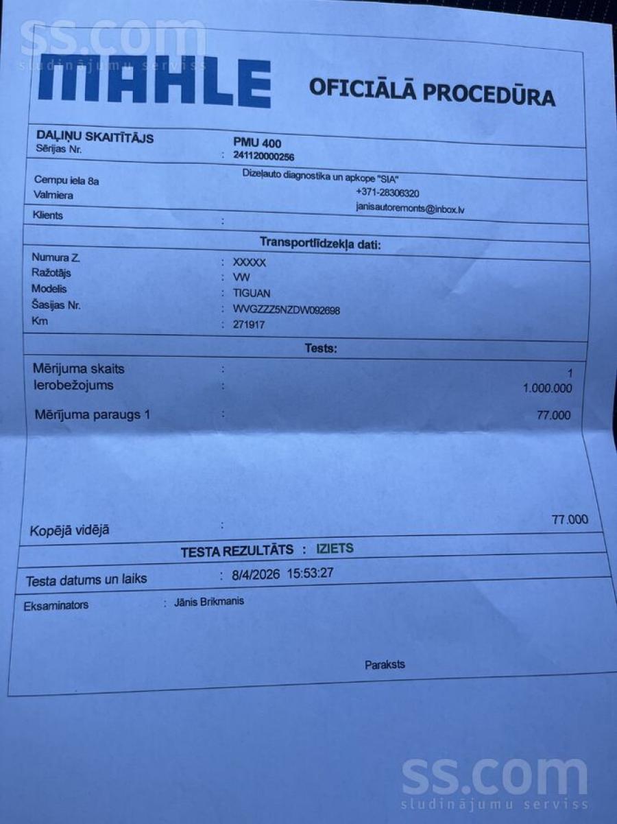 Pelēks Volkswagen Tiguan 2013 Valmiera, ar dzinēja tilpumu 2.00 L un nobraukumu 0 tūkst. km par 9500 €, foto 12 vietnē AUTOMOTO.COM.LV