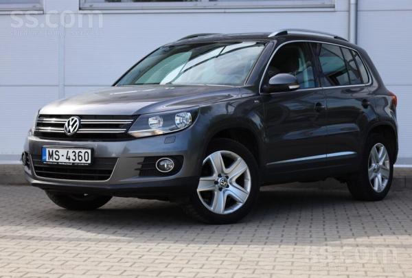 Grey Volkswagen Tiguan 2014 in Riga, with an engine capacity of 2.00 L and mileage of 0 thousand km for 9995 €, photo 1 on AUTOMOTO.COM.LV