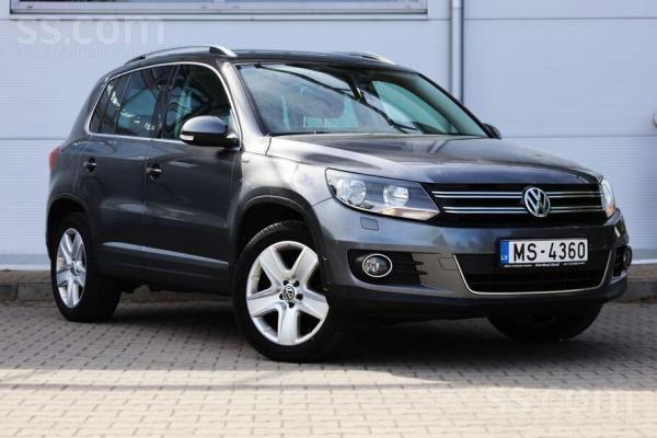Grey Volkswagen Tiguan 2014 in Riga, with an engine capacity of 2.00 L and mileage of 0 thousand km for 9995 €, photo 2 on AUTOMOTO.COM.LV