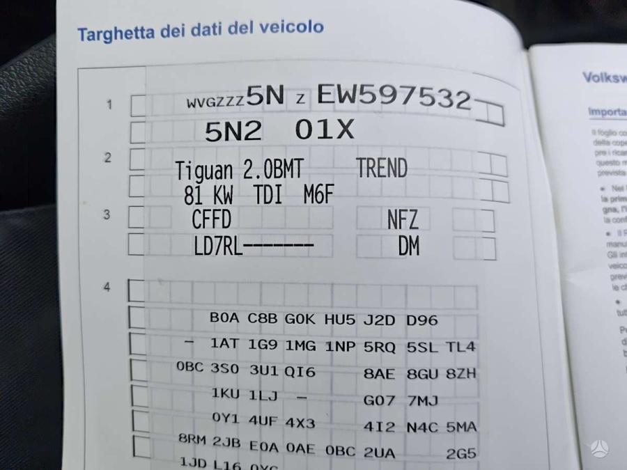 Grey Volkswagen Tiguan 2014 in Siauliai, with an engine capacity of 1.97 L and mileage of 178 thousand km for 9250 €, photo 21 on AUTOMOTO.COM.LV