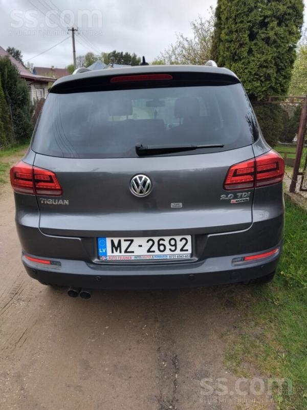 Grey Volkswagen Tiguan 2016 in Rezekne, with an engine capacity of 2.00 L and mileage of 240 thousand km for 9500 €, photo 7 on AUTOMOTO.COM.LV