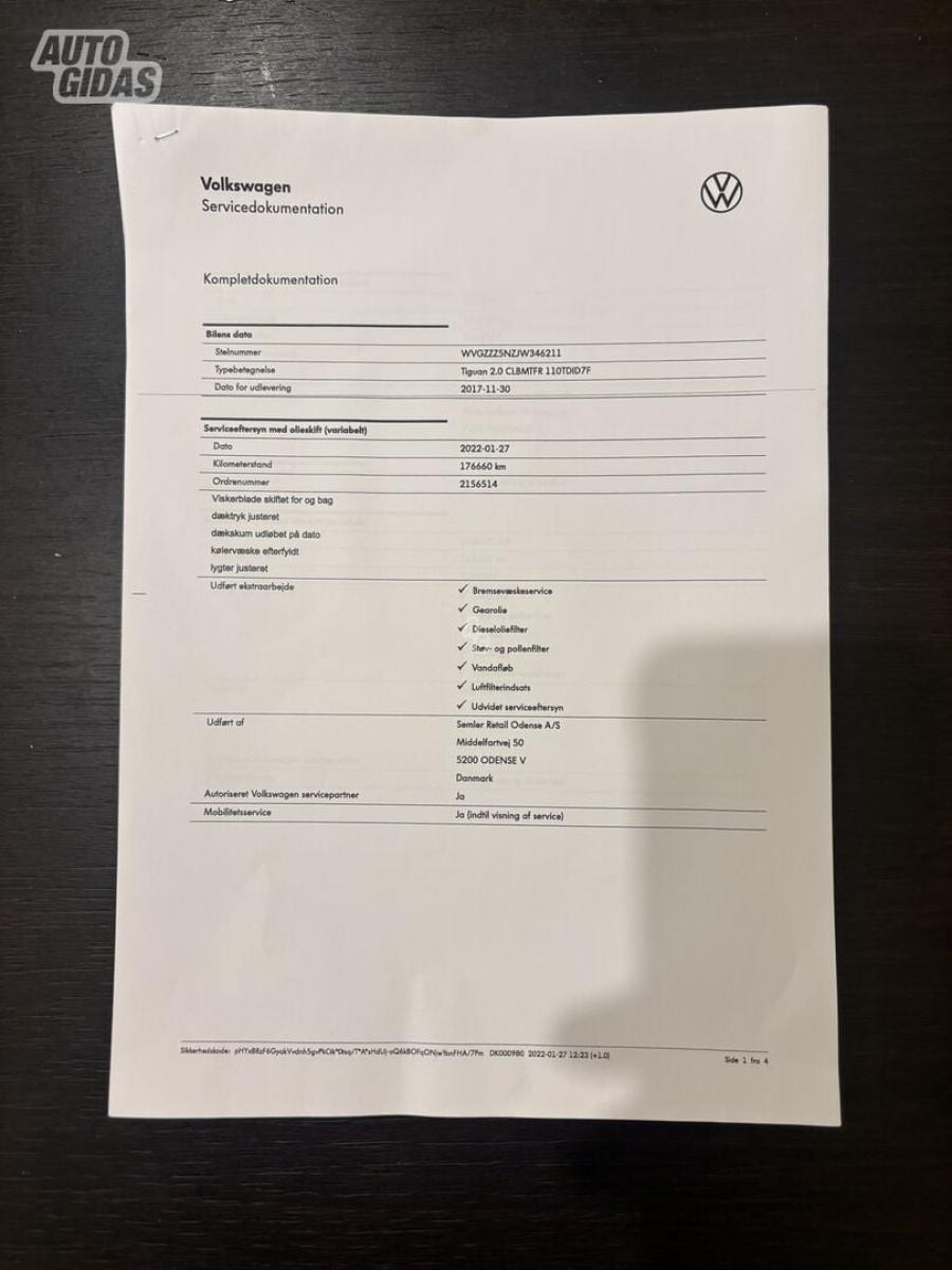 Pelēks Volkswagen Tiguan 2017 Marijampole, ar dzinēja tilpumu 2.00 L un nobraukumu 240 tūkst. km par 14900 €, foto 24 vietnē AUTOMOTO.COM.LV