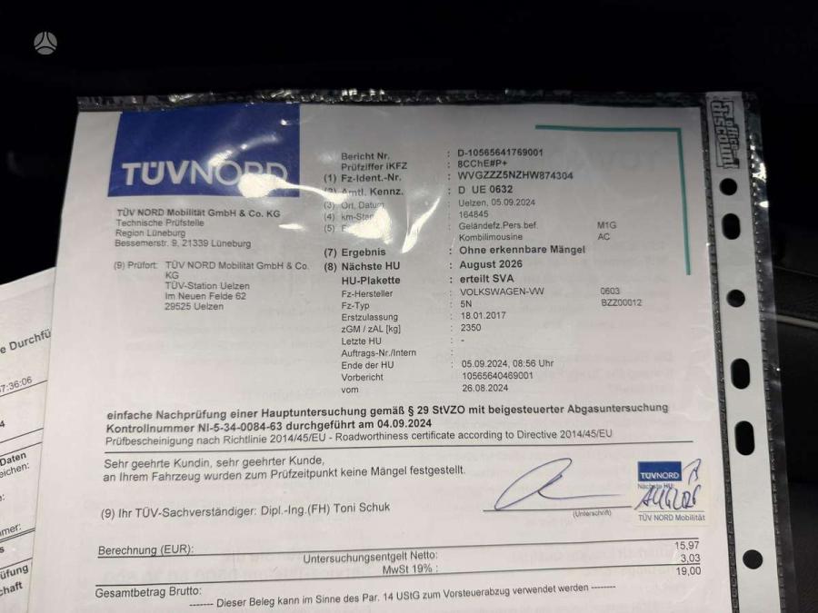 Pelēks Volkswagen Tiguan 2017 Klaipėda, ar dzinēja tilpumu 1.97 L un nobraukumu 195 tūkst. km par 18900 €, foto 37 vietnē AUTOMOTO.COM.LV