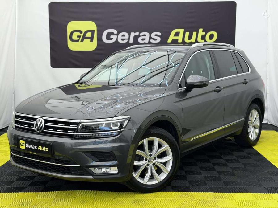 Grey Volkswagen Tiguan 2017 in Vilnius, with an engine capacity of 1.97 L and mileage of 191 thousand km for 16000 €, photo 1 on AUTOMOTO.COM.LV
