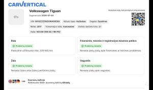 Grey Volkswagen Tiguan 2017 in Jonava, with an engine capacity of 1.97 L and mileage of 235 thousand km for 16450 €, photo 30 on AUTOMOTO.COM.LV