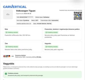 Grey Volkswagen Tiguan 2017 in Prienai, with an engine capacity of 1.97 L and mileage of 258 thousand km for 13350 €, photo 52 on AUTOMOTO.COM.LV
