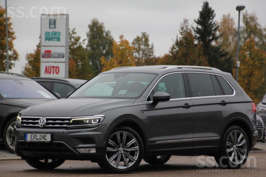 Grey Volkswagen Tiguan 2017 in Tukums, with an engine capacity of 2.00 L and mileage of 219 thousand km for 16500 €, photo 1 on AUTOMOTO.COM.LV