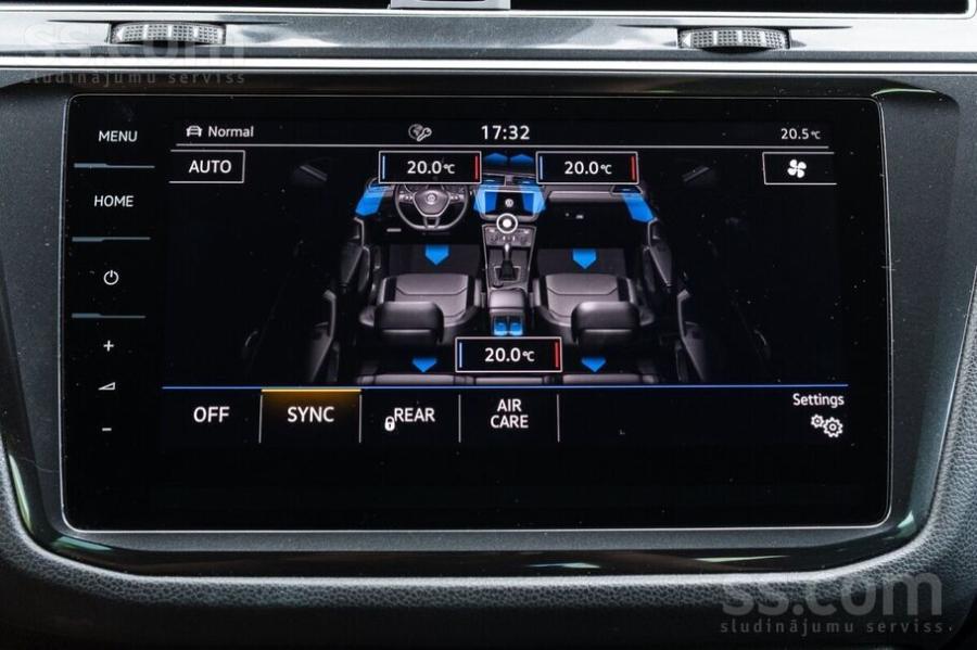 Grey Volkswagen Tiguan 2018 in Riga, with an engine capacity of 2.00 L and mileage of 118 thousand km for 21250 €, photo 14 on AUTOMOTO.COM.LV