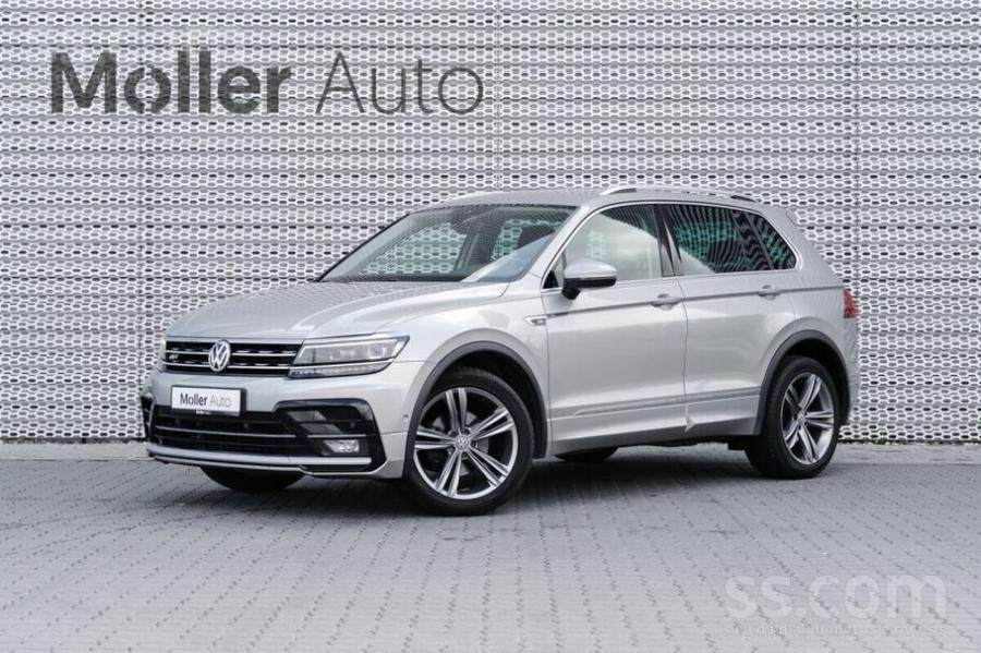 Grey Volkswagen Tiguan 2018 in Riga, with an engine capacity of 2.00 L and mileage of 158 thousand km for 19800 €, photo 1 on AUTOMOTO.COM.LV