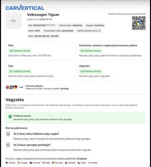 Pelēks Volkswagen Tiguan 2018 Prienai, ar dzinēja tilpumu 1.97 L un nobraukumu 243 tūkst. km par 13500 €, foto 57 vietnē AUTOMOTO.COM.LV