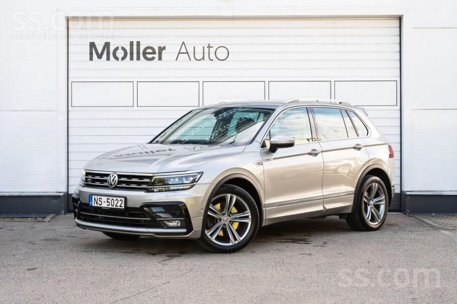 Grey Volkswagen Tiguan 2018 in Riga, with an engine capacity of 2.00 L and mileage of 147 thousand km for 20950 €, photo 1 on AUTOMOTO.COM.LV