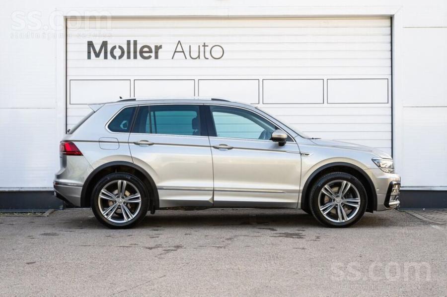 Grey Volkswagen Tiguan 2018 in Riga, with an engine capacity of 2.00 L and mileage of 147 thousand km for 20950 €, photo 6 on AUTOMOTO.COM.LV