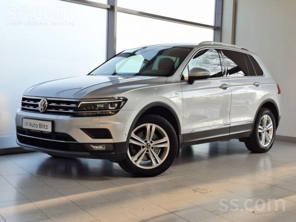 Grey Volkswagen Tiguan 2019 in Riga, with an engine capacity of 2.00 L and mileage of 163 thousand km for 20900 €, photo 1 on AUTOMOTO.COM.LV