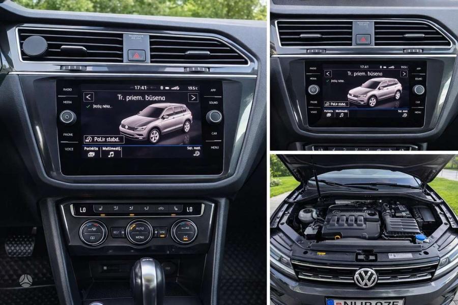 Grey Volkswagen Tiguan 2019 in Kaunas, with an engine capacity of 1.97 L and mileage of 229 thousand km for 16000 €, photo 6 on AUTOMOTO.COM.LV