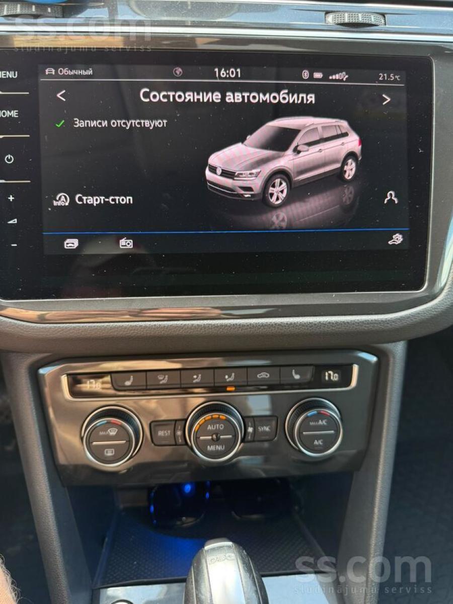 Серый Фольксваген Тигуан 2019 в Даугавпилс, объемом двигателя 2.00 л и пробегом 159 тыс. км за 19500 €, фото 8 на AUTOMOTO.COM.LV