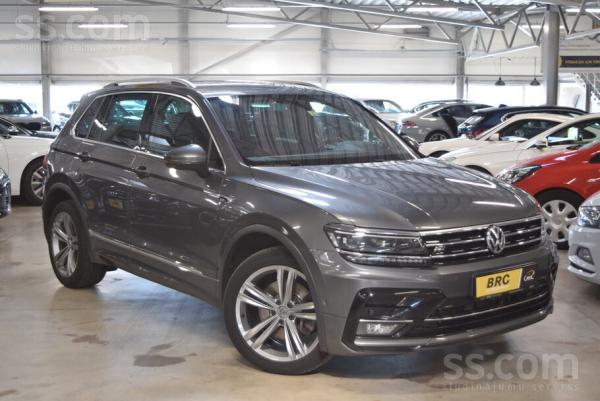 Grey Volkswagen Tiguan 2019 in Riga, with an engine capacity of 2.00 L and mileage of 188 thousand km for 21200 €, photo 1 on AUTOMOTO.COM.LV
