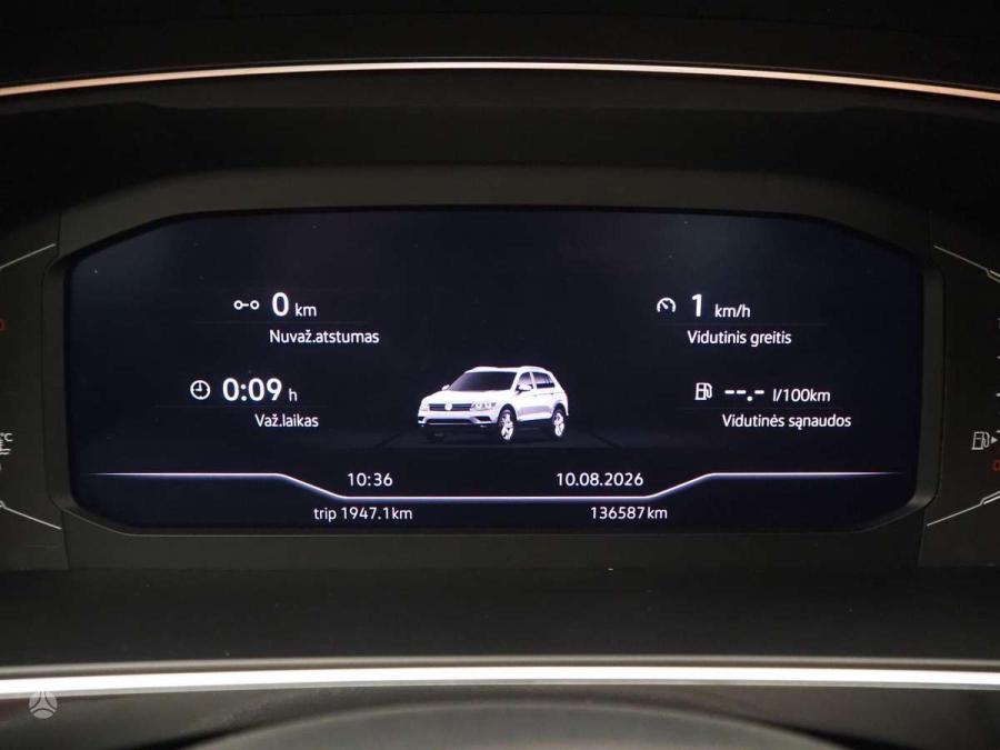 Grey Volkswagen Tiguan 2019 in Vilnius, with an engine capacity of 1.97 L and mileage of 137 thousand km for 20900 €, photo 26 on AUTOMOTO.COM.LV
