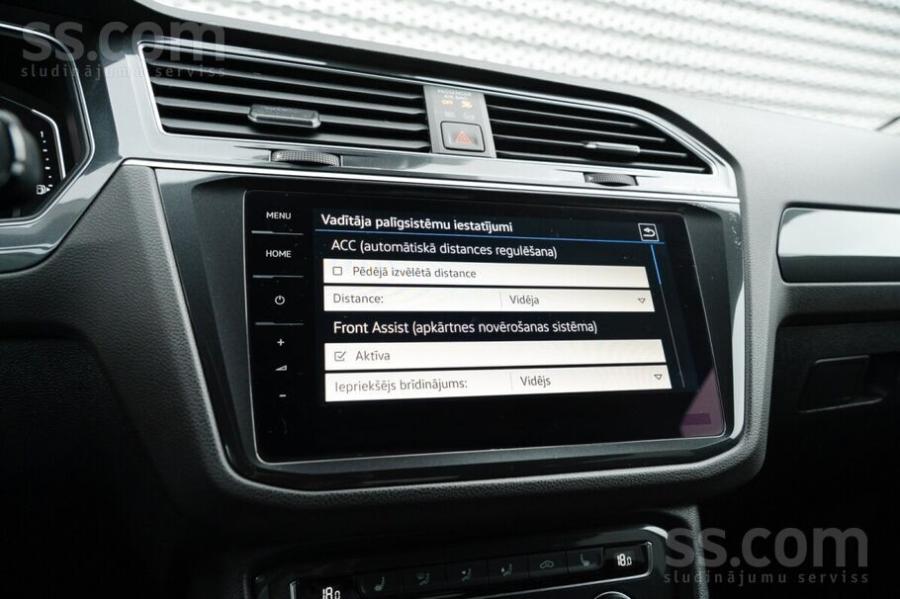 Pelēks Volkswagen Tiguan 2019 Rīga, ar dzinēja tilpumu 2.00 L un nobraukumu 161 tūkst. km par 19200 €, foto 17 vietnē AUTOMOTO.COM.LV