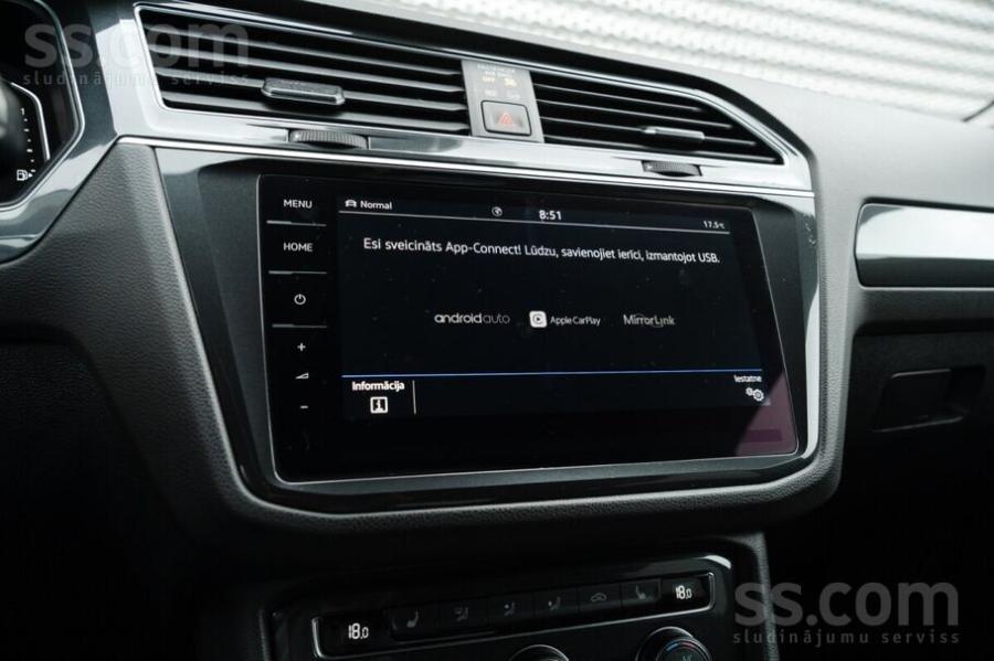 Pelēks Volkswagen Tiguan 2019 Rīga, ar dzinēja tilpumu 2.00 L un nobraukumu 161 tūkst. km par 19200 €, foto 20 vietnē AUTOMOTO.COM.LV