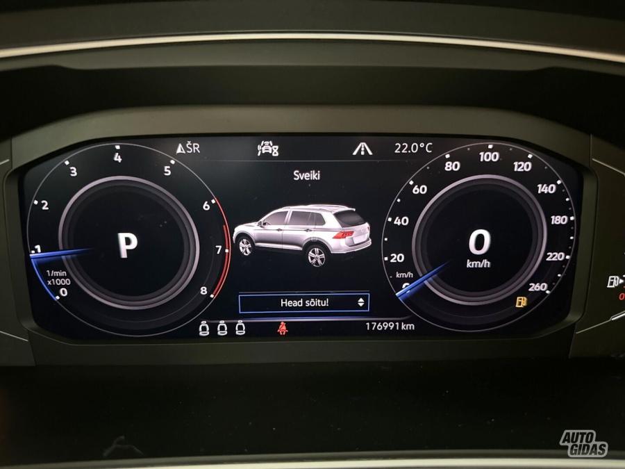 Pelēks Volkswagen Tiguan 2019 Viļņa, ar dzinēja tilpumu 2.00 L un nobraukumu 177 tūkst. km par 19900 €, foto 17 vietnē AUTOMOTO.COM.LV