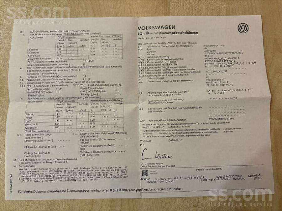 Grey Volkswagen Tiguan 2020 in Riga, with an engine capacity of 2.00 L and mileage of 175 thousand km for 17400 €, photo 20 on AUTOMOTO.COM.LV
