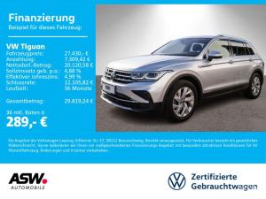 Grey Volkswagen Tiguan 2021 in Kaunas, with an engine capacity of 2.00 L and mileage of 96 thousand km for 30527 €, photo  on AUTOMOTO.COM.LV