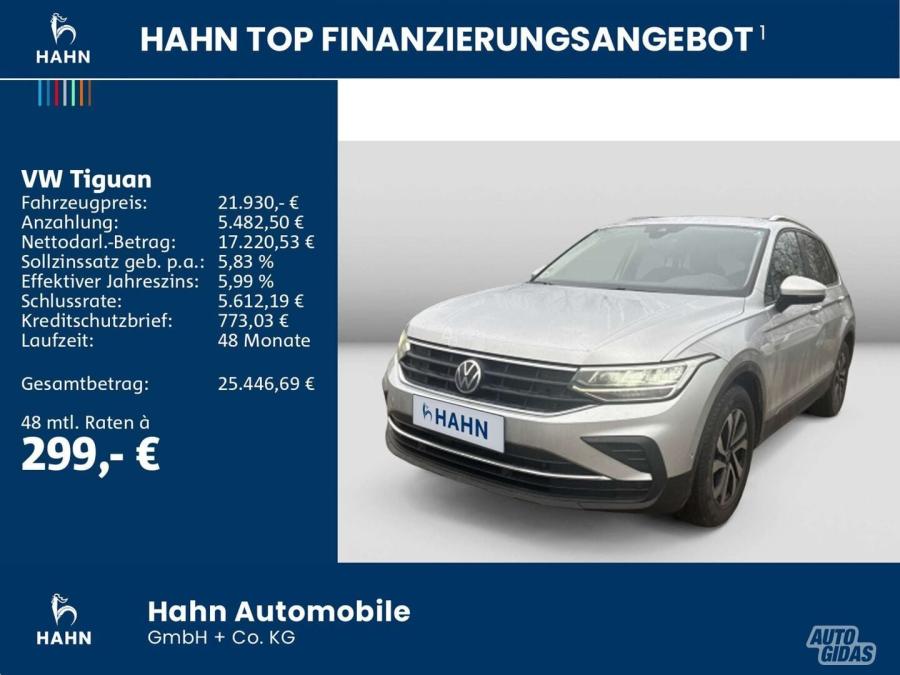 Pelēks Volkswagen Tiguan 2021 Kauņa, ar dzinēja tilpumu 2.00 L un nobraukumu 74 tūkst. km par 24388 €, foto 2 vietnē AUTOMOTO.COM.LV