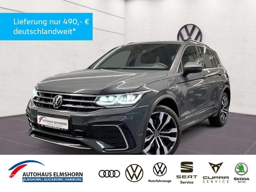 Grey Volkswagen Tiguan 2021 in Kaunas, with an engine capacity of 1.40 L and mileage of 96 thousand km for 32576 €, photo 1 on AUTOMOTO.COM.LV
