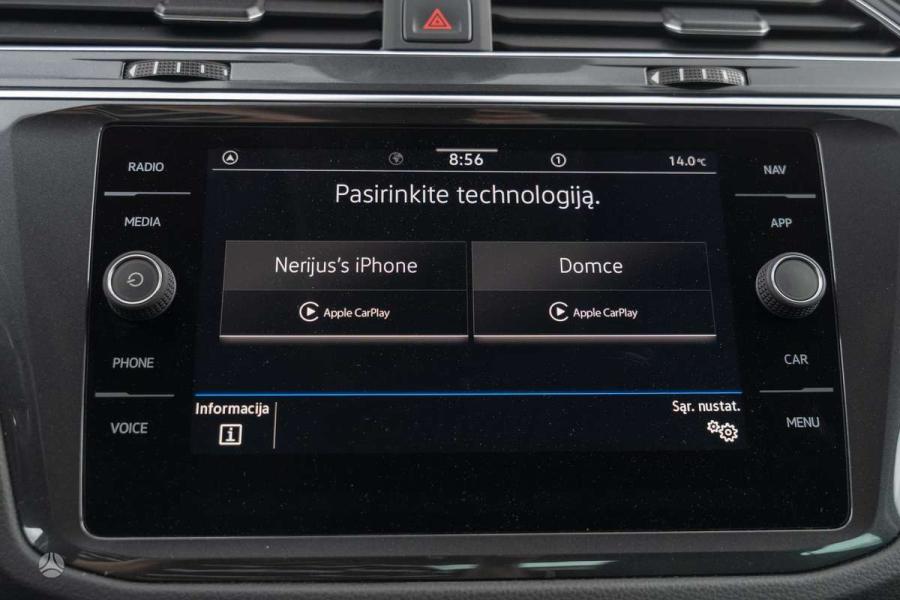 Grey Volkswagen Tiguan 2021 in Vilnius, with an engine capacity of 1.97 L and mileage of 147 thousand km for 18200 €, photo 25 on AUTOMOTO.COM.LV