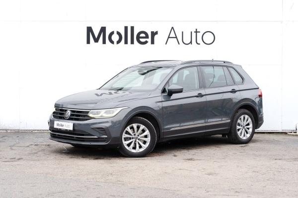 Pelēks Volkswagen Tiguan 2021 Rīga, ar dzinēja tilpumu 1.50 L un nobraukumu 166 tūkst. km par 18350 €, foto  vietnē AUTOMOTO.COM.LV