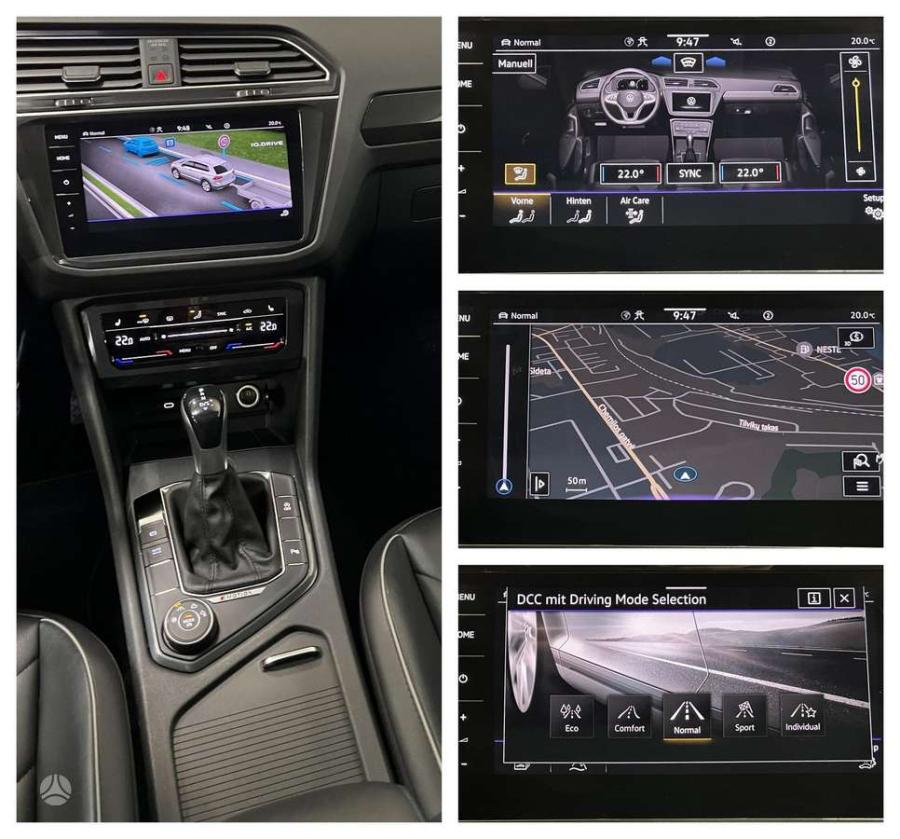 Grey Volkswagen Tiguan 2022 in Kaunas, with an engine capacity of 1.97 L and mileage of 169 thousand km for 24600 €, photo 11 on AUTOMOTO.COM.LV