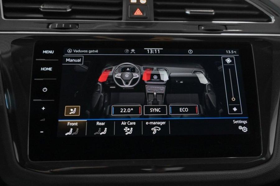 Grey Volkswagen Tiguan 2022 in Vilnius, with an engine capacity of 1.40 L and mileage of 131 thousand km for 23900 €, photo 18 on AUTOMOTO.COM.LV