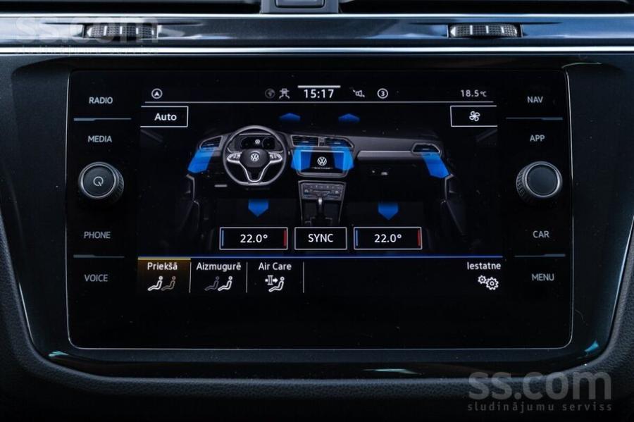 Pelēks Volkswagen Tiguan 2023 Rīga, ar dzinēja tilpumu 1.50 L un nobraukumu 176 tūkst. km par 18950 €, foto 13 vietnē AUTOMOTO.COM.LV