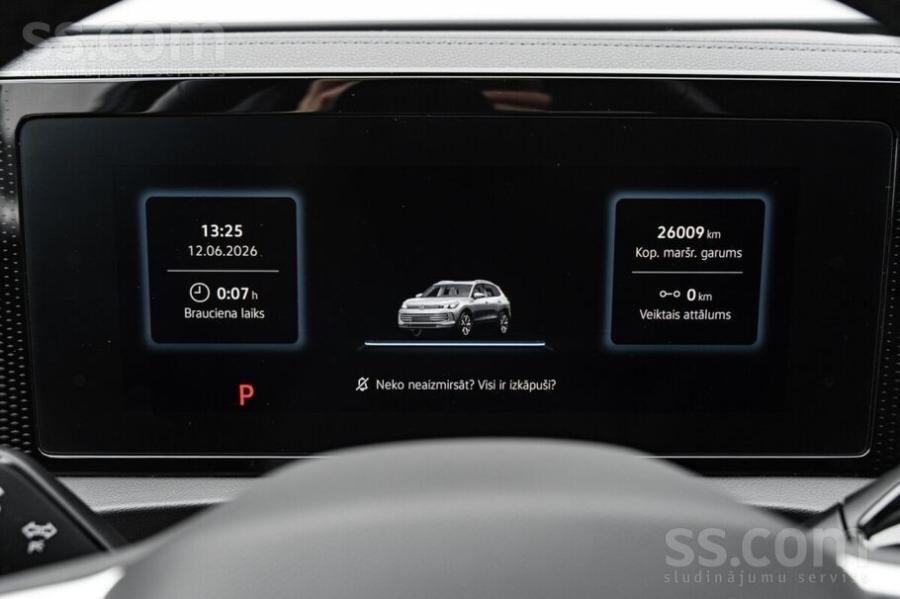 Grey Volkswagen Tiguan 2024 in Riga, with an engine capacity of 1.50 L and mileage of 26 thousand km for 31900 €, photo 19 on AUTOMOTO.COM.LV