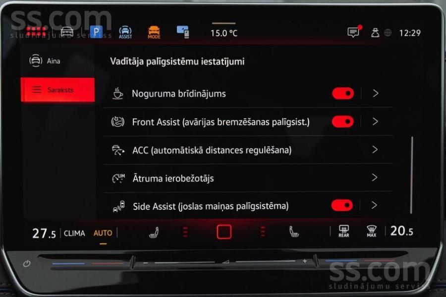 Pelēks Volkswagen Tiguan 2024 Ventspils, ar dzinēja tilpumu 1.50 L un nobraukumu 49 tūkst. km par 35300 €, foto 23 vietnē AUTOMOTO.COM.LV