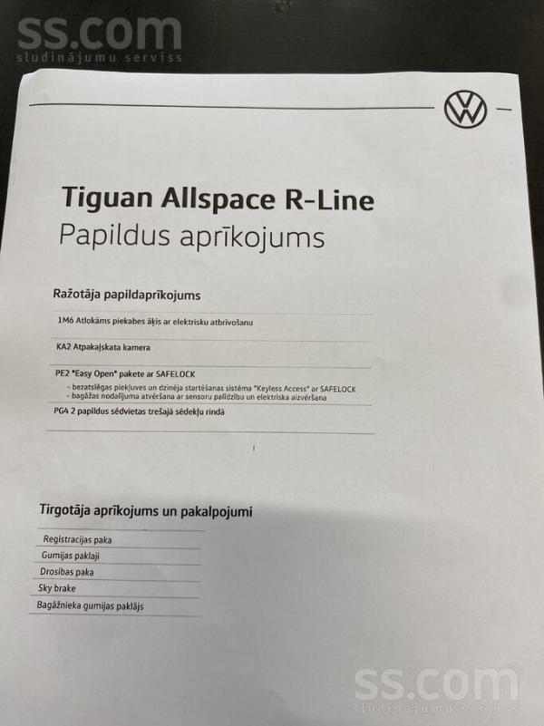 Pelēks Volkswagen Tiguan 2024 Cēsis, ar dzinēja tilpumu 2.00 L un nobraukumu 62 tūkst. km par 34800 €, foto 8 vietnē AUTOMOTO.COM.LV