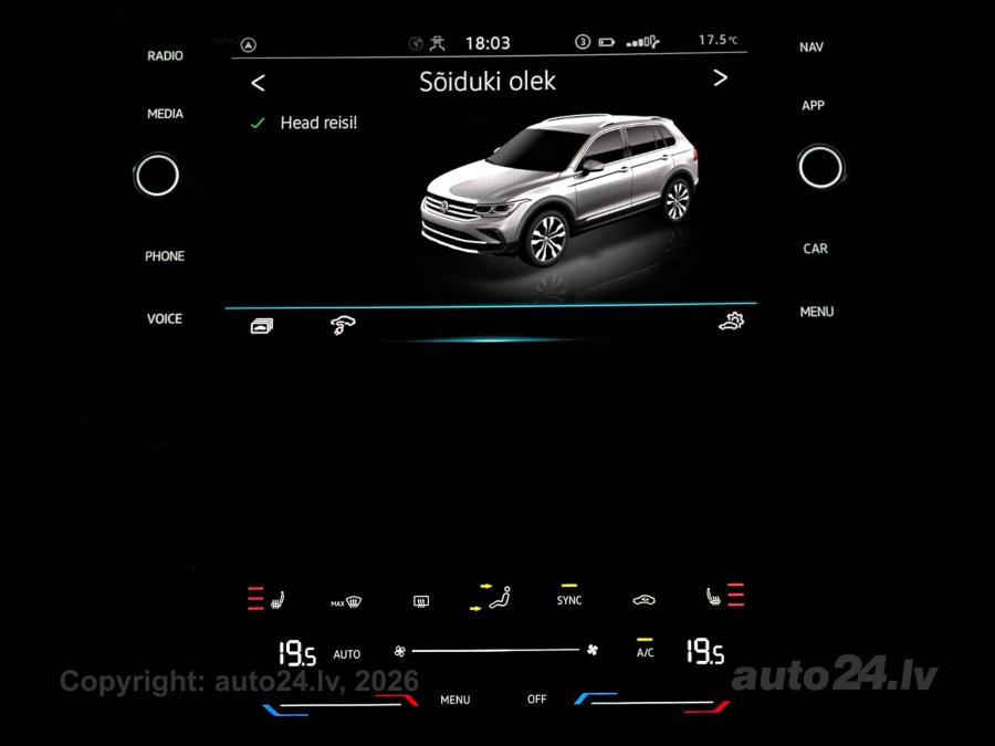 Grey Volkswagen Tiguan 2023 in Tallinn, with an engine capacity of 1.40 L and mileage of 73 thousand km for 26500 €, photo 25 on AUTOMOTO.COM.LV