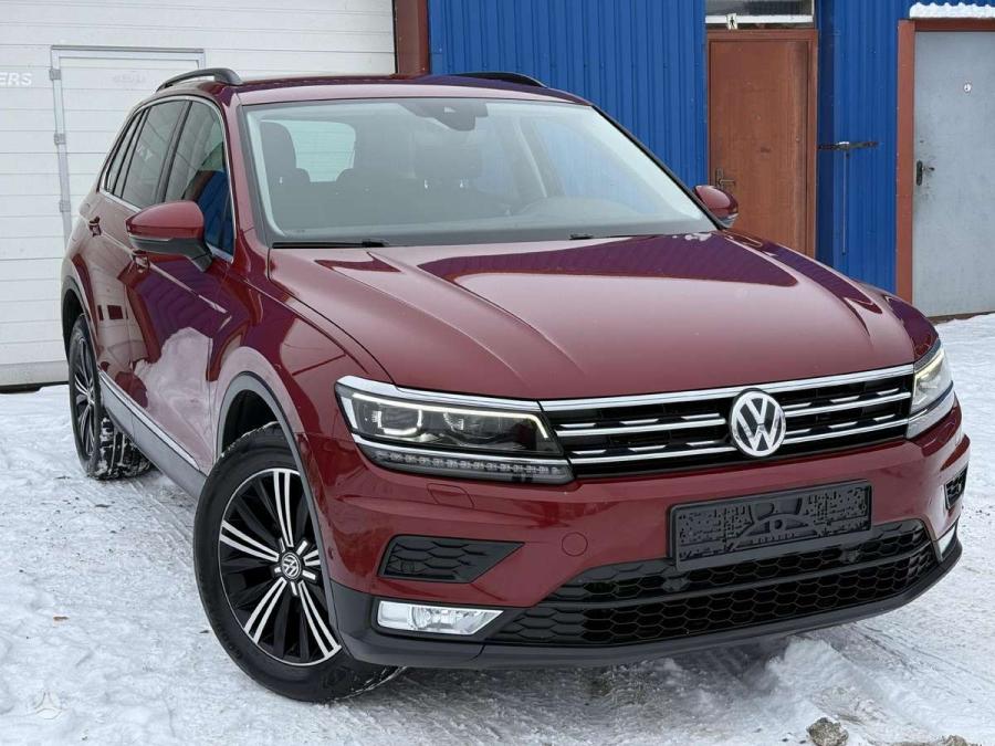 Sarkans Volkswagen Tiguan 2016 Prienai, ar dzinēja tilpumu 1.97 L un nobraukumu 273 tūkst. km par 14700 €, foto 1 vietnē AUTOMOTO.COM.LV