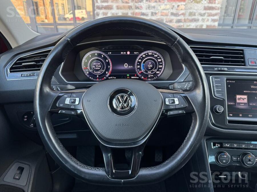 Sarkans Volkswagen Tiguan 2016 Rīga, ar dzinēja tilpumu 2.00 L un nobraukumu 180 tūkst. km par 16400 €, foto 9 vietnē AUTOMOTO.COM.LV