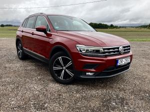 Red Volkswagen Tiguan 2018 in Talsi, with an engine capacity of 1.40 L and mileage of 228 thousand km for 16500 €, photo 1 on AUTOMOTO.COM.LV