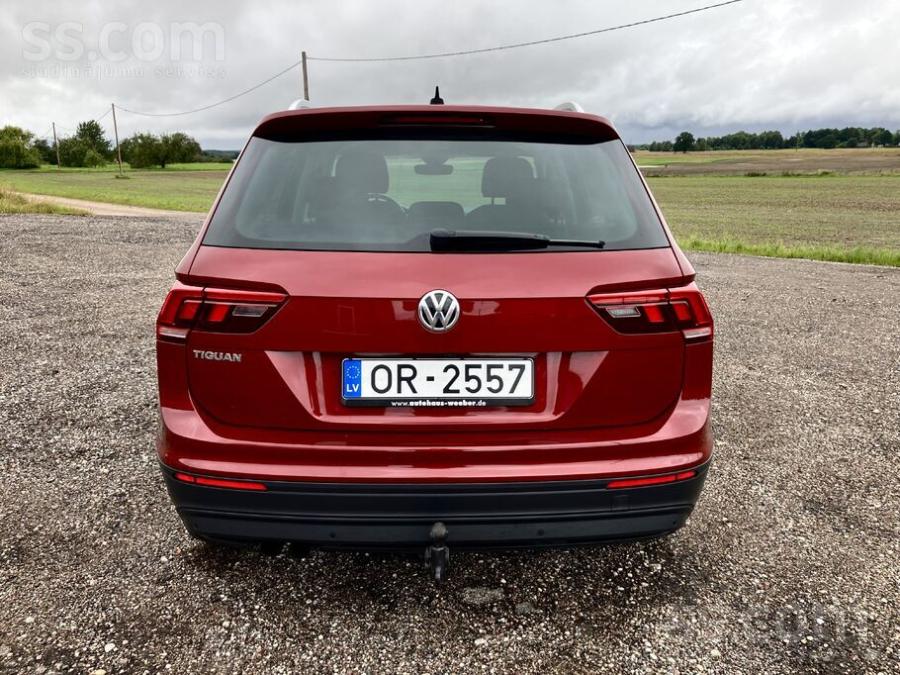 Sarkans Volkswagen Tiguan 2018 Talsi, ar dzinēja tilpumu 1.40 L un nobraukumu 228 tūkst. km par 16500 €, foto 5 vietnē AUTOMOTO.COM.LV