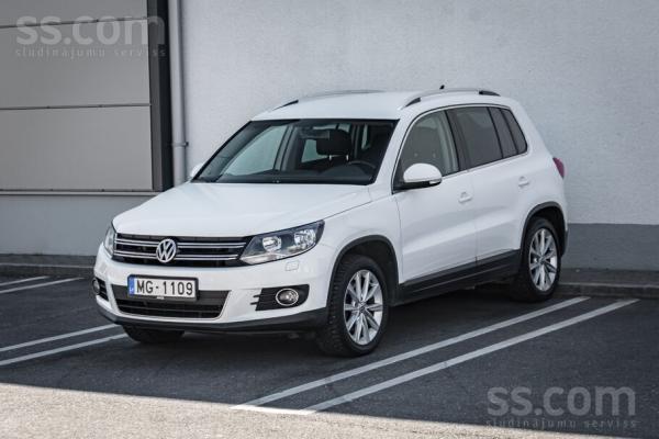 White Volkswagen Tiguan 2013 in Riga, with an engine capacity of 2.00 L and mileage of 0 thousand km for 6990 €, photo 1 on AUTOMOTO.COM.LV
