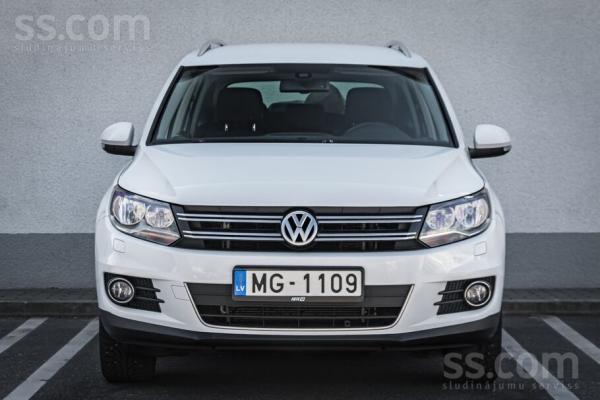 White Volkswagen Tiguan 2013 in Riga, with an engine capacity of 2.00 L and mileage of 0 thousand km for 6990 €, photo 2 on AUTOMOTO.COM.LV