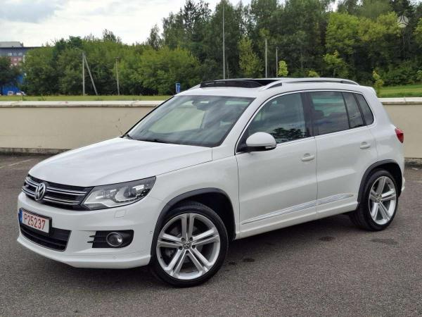 White Volkswagen Tiguan 2013 in Vilnius, with an engine capacity of 1.97 L and mileage of 244 thousand km for 10500 €, photo 5 on AUTOMOTO.COM.LV