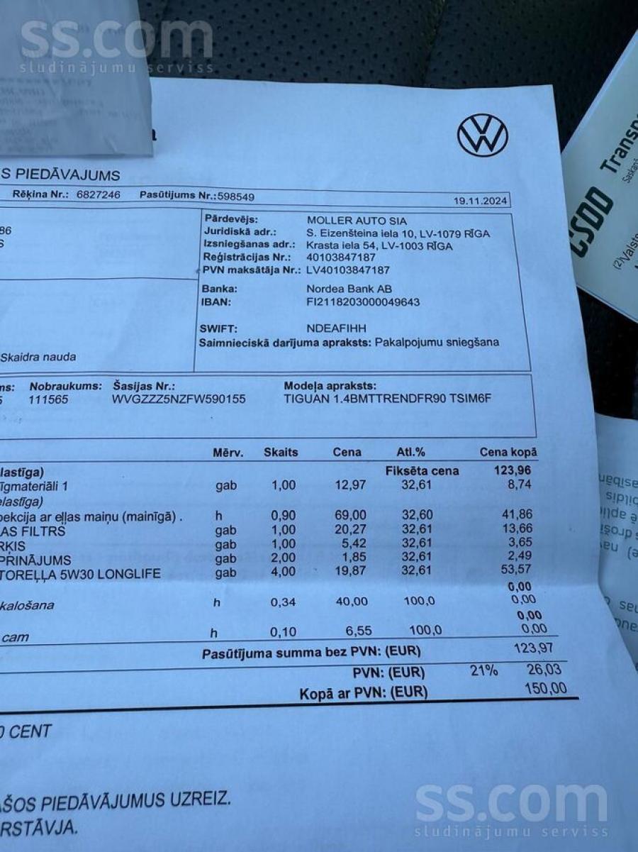 Balts Volkswagen Tiguan 2015 Rīga, ar dzinēja tilpumu 1.40 L un nobraukumu 118 tūkst. km par 9500 €, foto 10 vietnē AUTOMOTO.COM.LV
