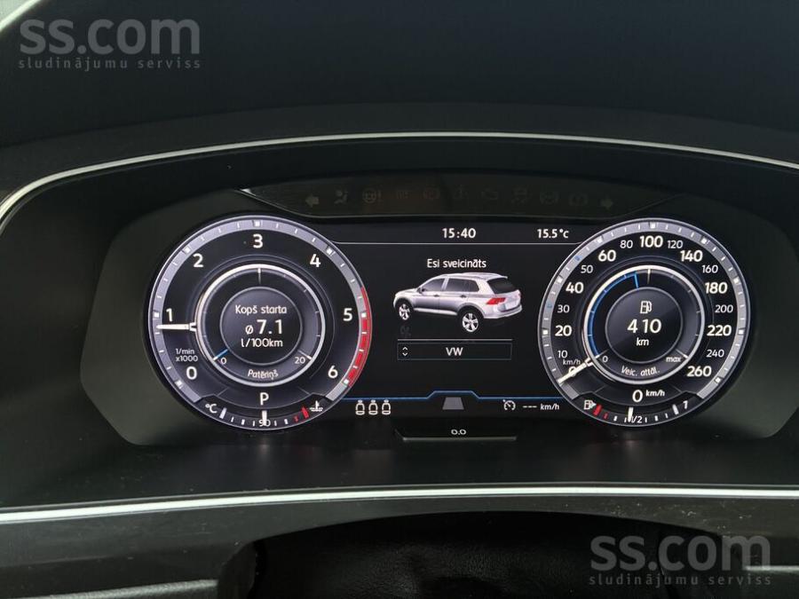 White Volkswagen Tiguan 2016 in Riga, with an engine capacity of 2.00 L and mileage of 190 thousand km for 14500 €, photo 8 on AUTOMOTO.COM.LV