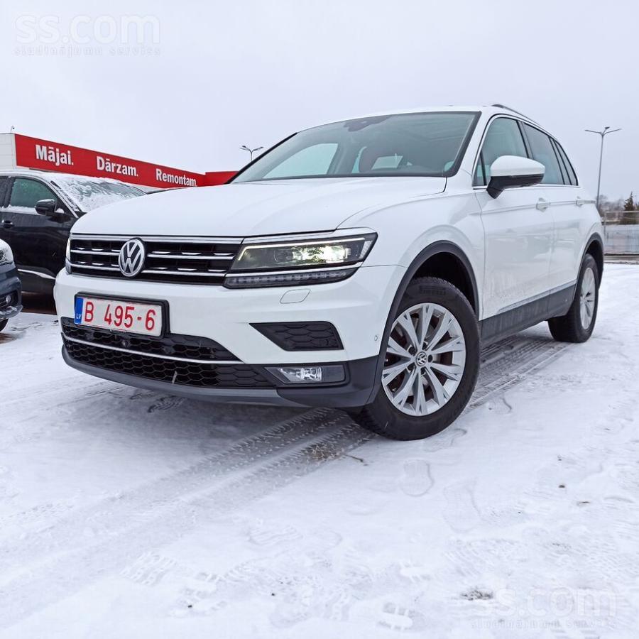 White Volkswagen Tiguan 2017 in Daugavpils, with an engine capacity of 2.00 L and mileage of 0 thousand km for 18600 €, photo 1 on AUTOMOTO.COM.LV