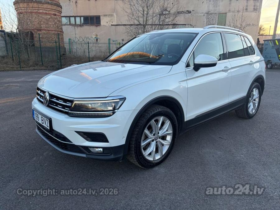 White Volkswagen Tiguan 2018 in Tallinn, with an engine capacity of 2.00 L and mileage of 115 thousand km for 18500 €, photo 1 on AUTOMOTO.COM.LV